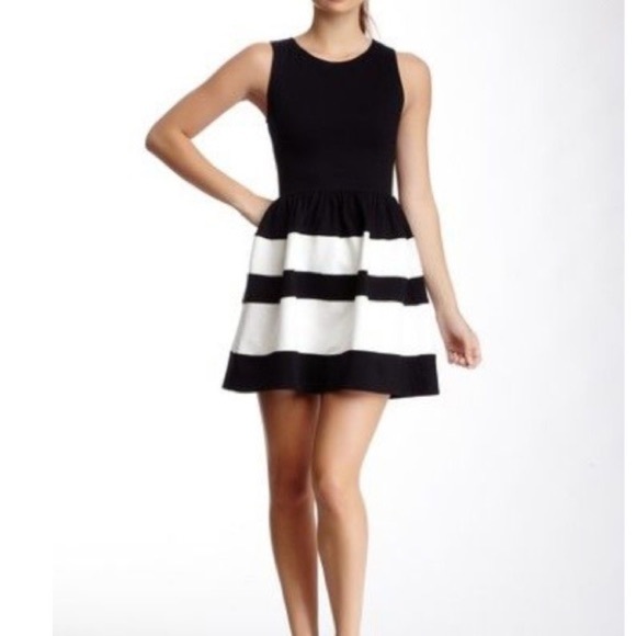 love...ady | Dresses | Loveaddy Striped Lower Teacup Black White Dress ...